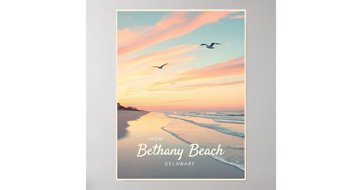 Bethany Beach, Delaware – Quiet Beachscapes Poster | Zazzle
