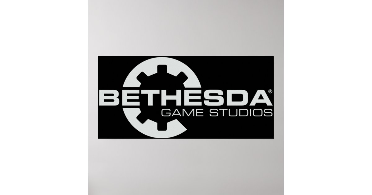 Bethesda Game Studios Logo Gray Poster | Zazzle
