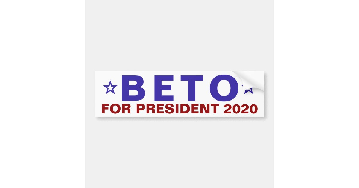 Beto O'Rourke for President 2020 Election Democrat Bumper Sticker | Zazzle