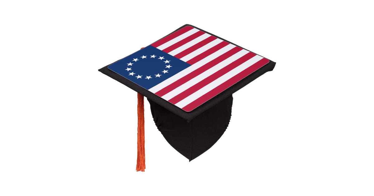Betsy Ross American Flag Graduation Cap Topper | Zazzle