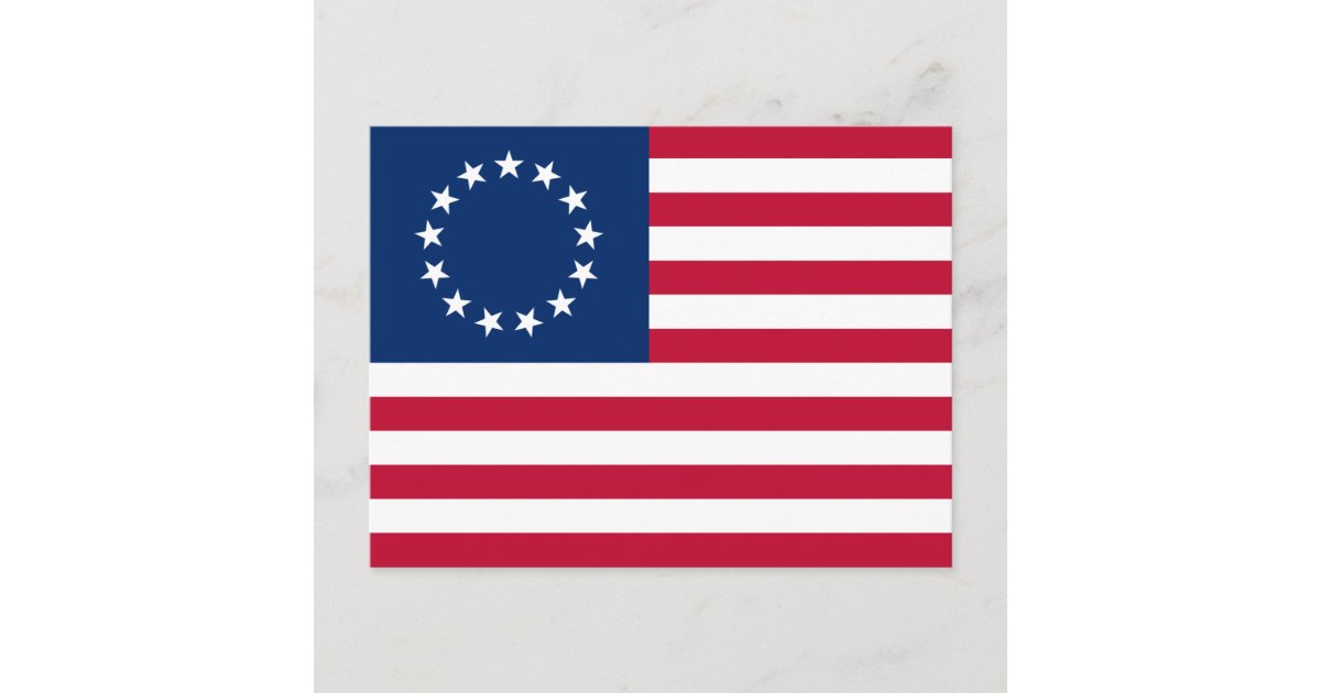 Betsy Ross American Flag Postcard | Zazzle