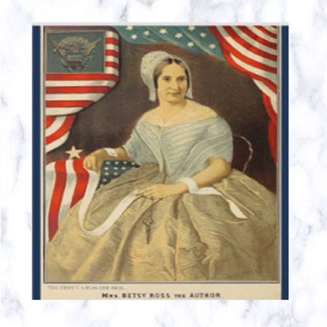 Betsy Ross Flag and Seal Postcard | Zazzle