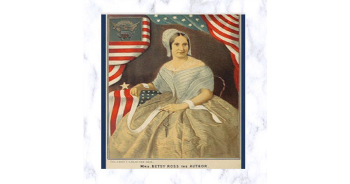 Betsy Ross Flag and Seal Postcard | Zazzle