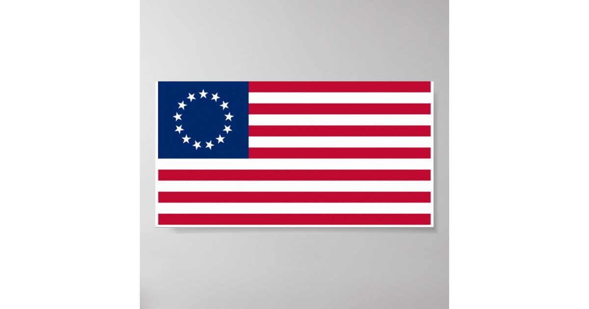 Betsy Ross flag Poster | Zazzle Betsy Ross flag Poster | Zazzle