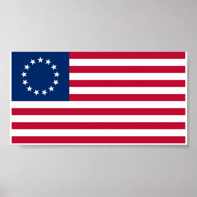 Betsy Ross flag Poster | Zazzle Betsy Ross flag Poster | Zazzle