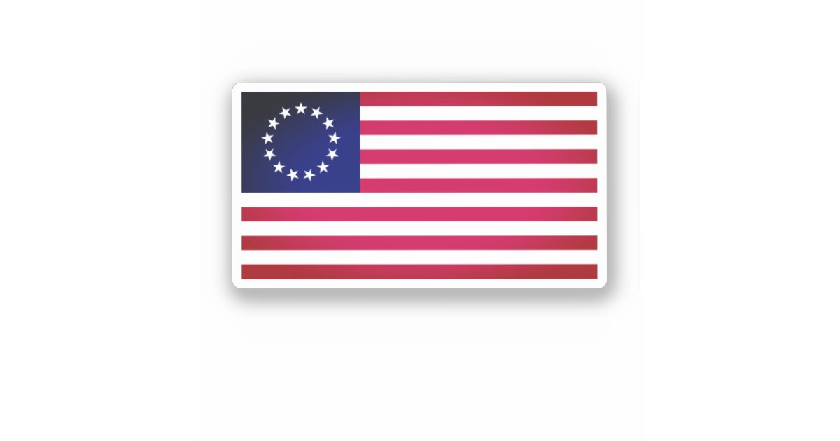 Betsy Ross Flag Sticker | Zazzle