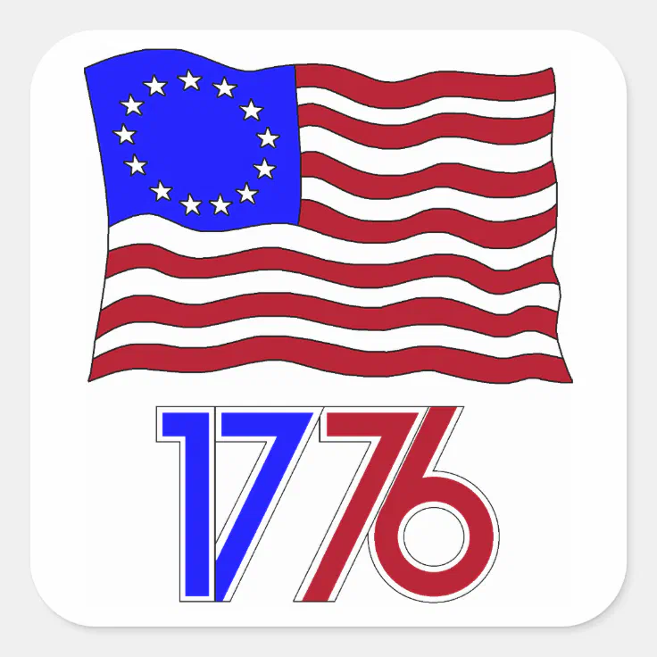 Betsy Ross Flag Sticker | Zazzle