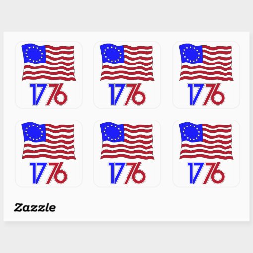 Betsy Ross Flag Sticker | Zazzle