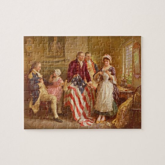 Betsy Ross Sewing the American Flag Puzzle | Zazzle.com