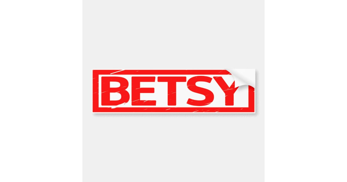 Betsy Stamp Bumper Sticker | Zazzle