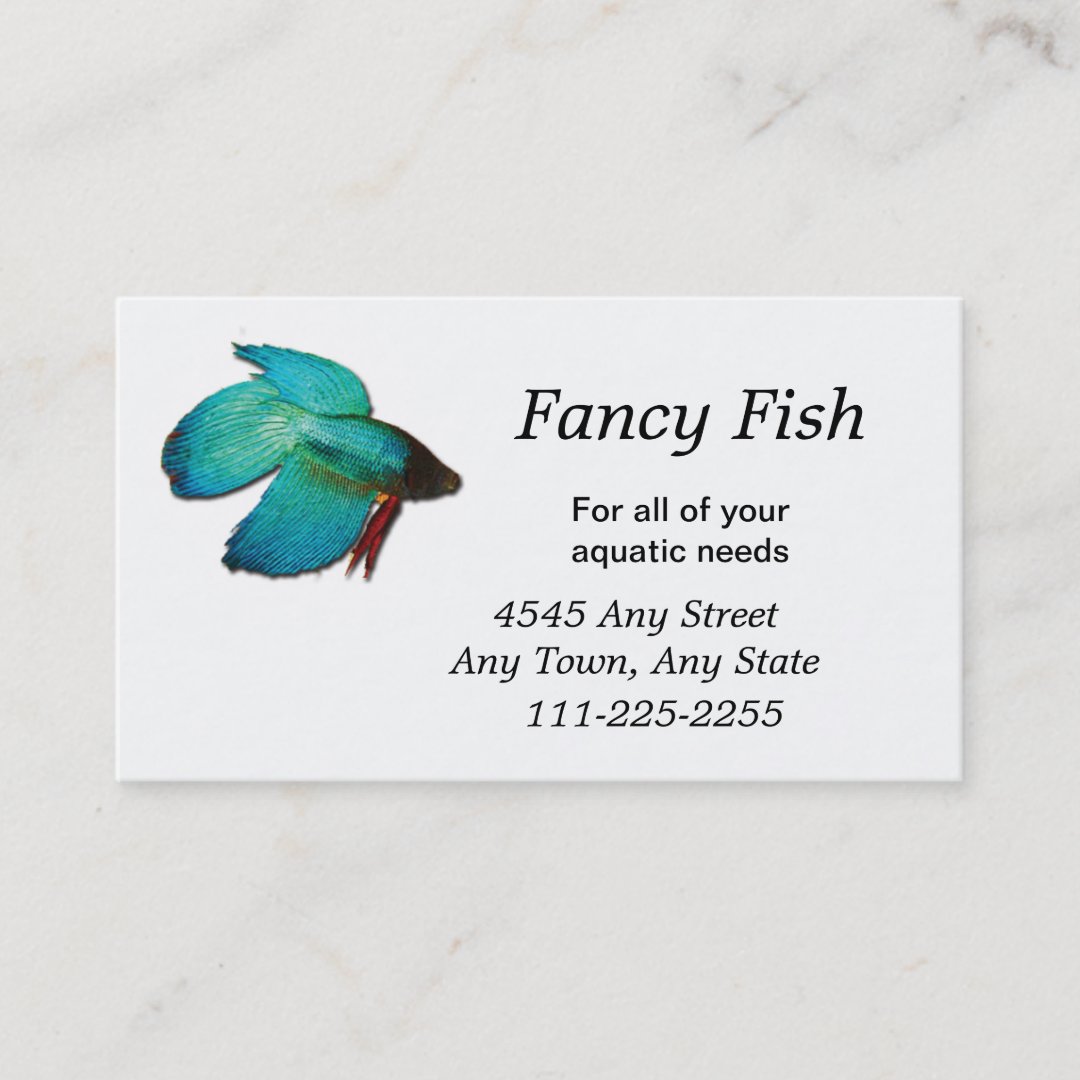 Betta Fish Fish or Aquarium Business Card | Zazzle