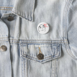 Better Than Expected Rage Face Meme Pinback Button | Zazzle