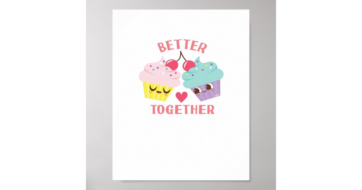 Better Together Love Heartfelt Design Poster | Zazzle