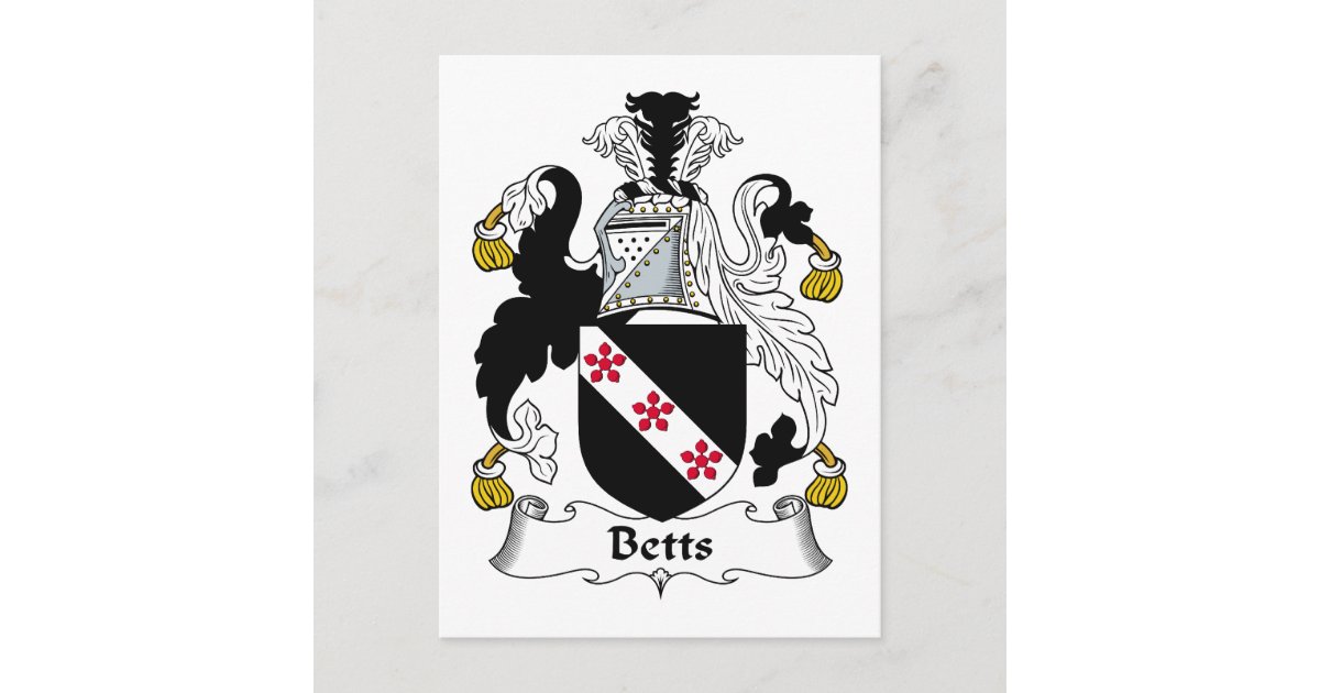 Betts Family Crest Postcard | Zazzle