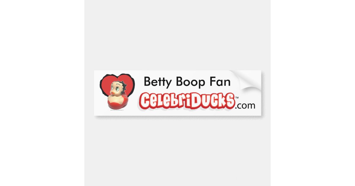 Betty Boop Rubber Duck Bumber Sticker | Zazzle