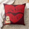 Betty Boop Rubber Duck Kiss CelebriDuck Throw Pillow | Zazzle