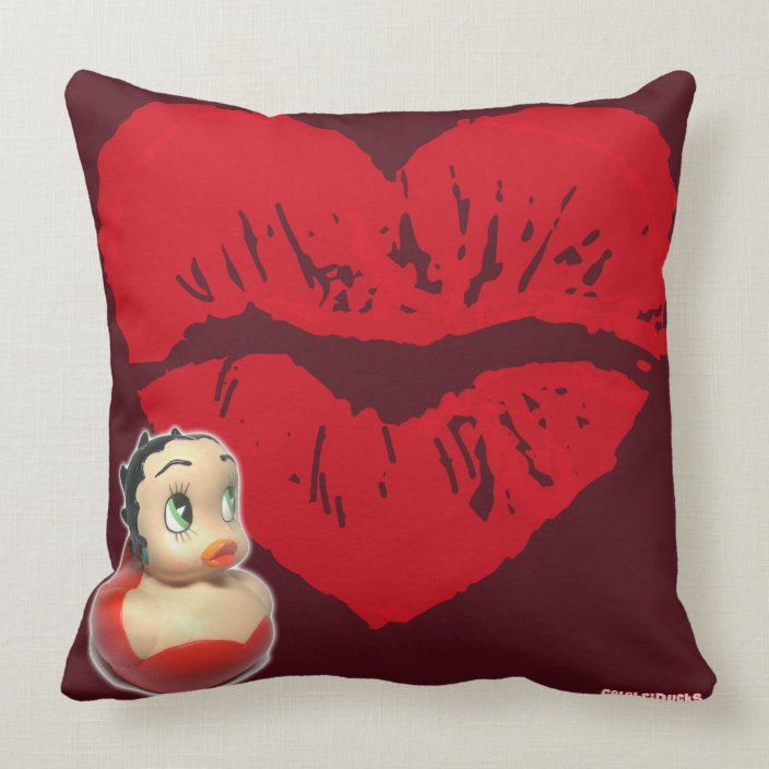 Betty Boop Rubber Duck Kiss CelebriDuck Throw Pillow | Zazzle.com
