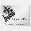 Beware of Wolf Sign | Zazzle