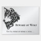 Beware of Wolf Sign | Zazzle