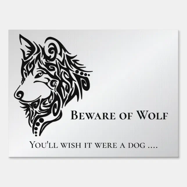 Beware of Wolf Sign | Zazzle