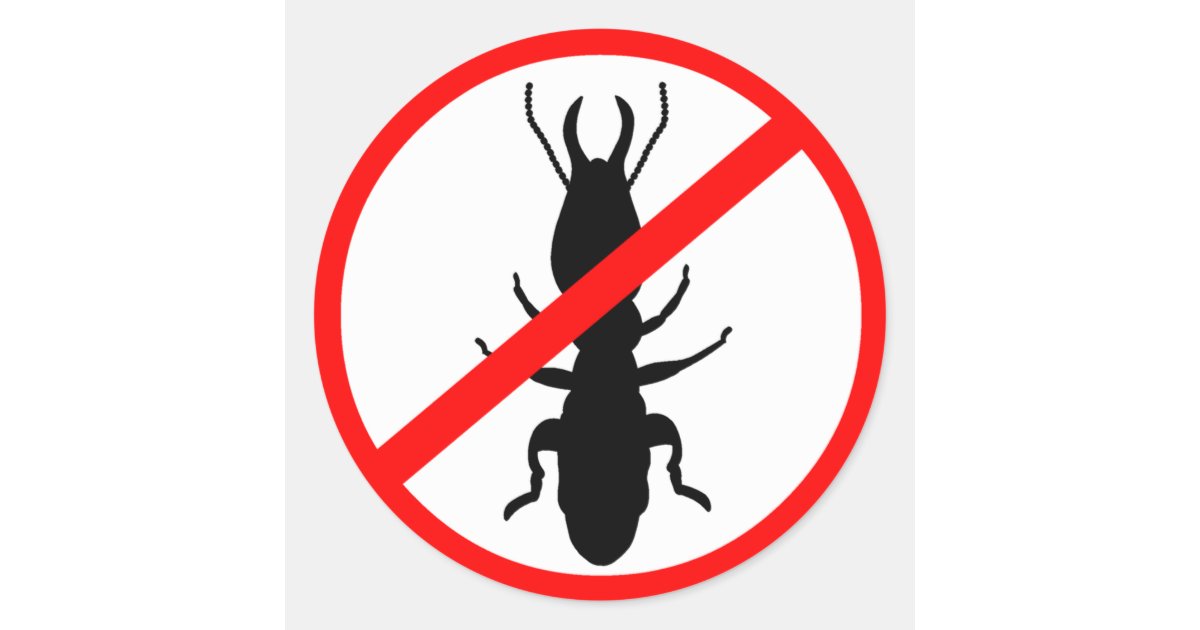 Beware Termites Classic Round Sticker | Zazzle