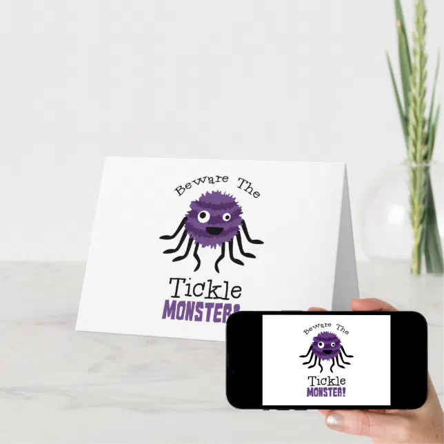 Beware Tickle Monster Card | Zazzle