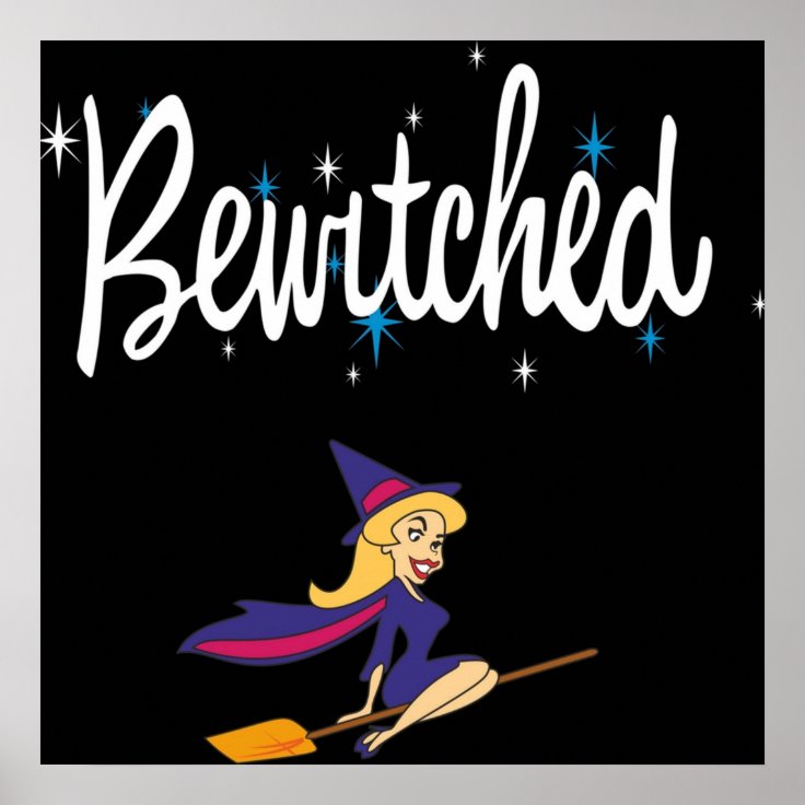 Bewitched 60s Retro TV Logo Poster | Zazzle