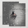 Bewitched & Betrothed Halloween Glam Black Shower Invitation | Zazzle