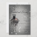 Bewitched & Betrothed Halloween Glam Black Shower Invitation | Zazzle