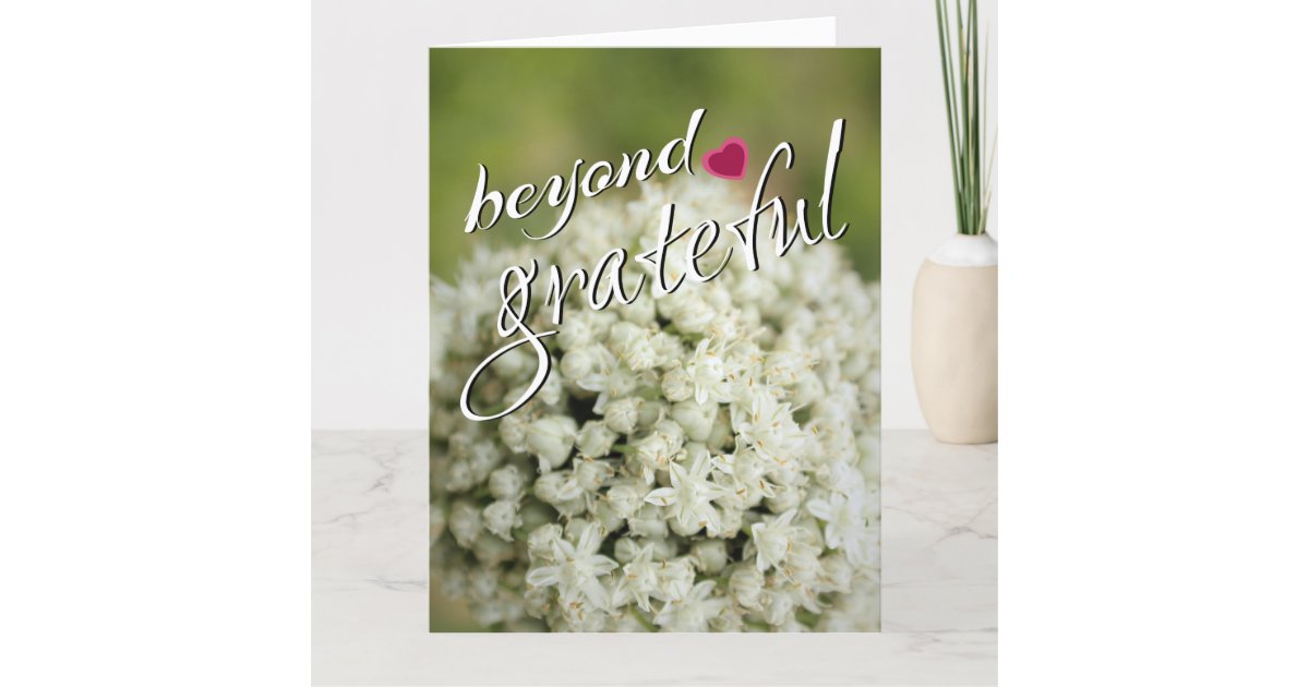Beyond Grateful Thank You Cards | Zazzle