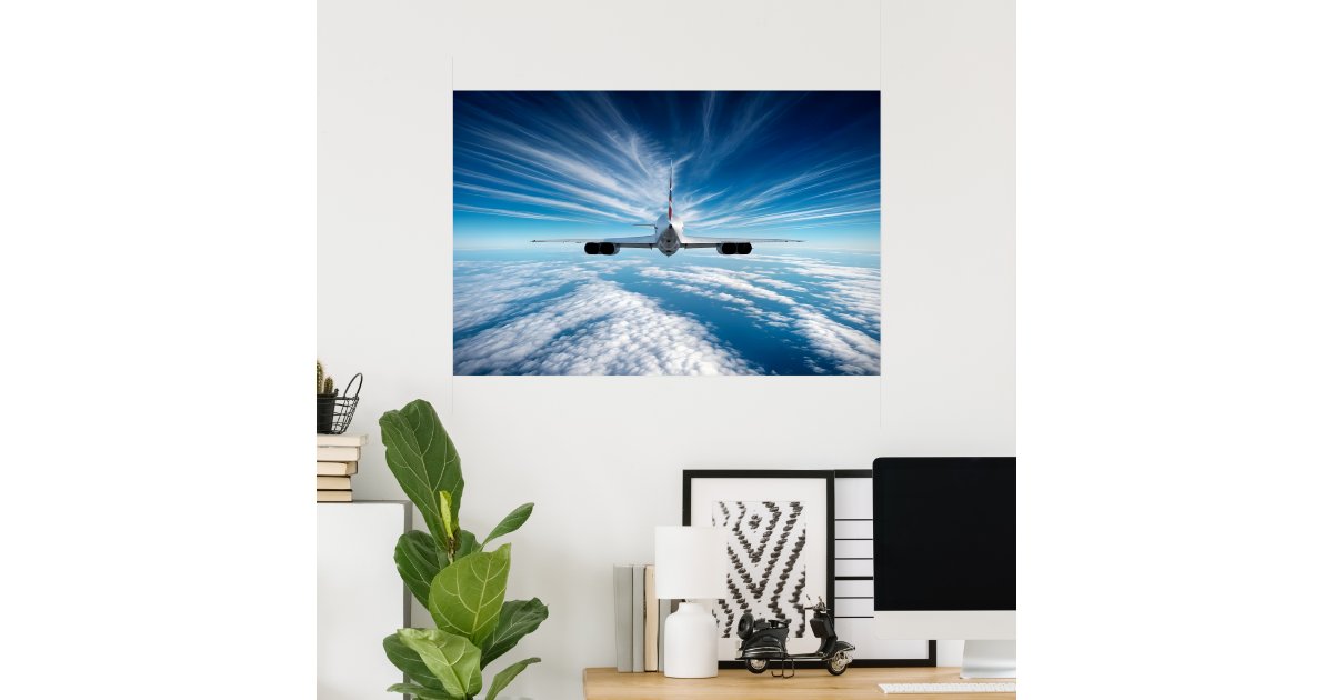 Beyond the Horizon: Concorde from Behind Poster | Zazzle