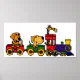 BF- Funny Dogs on a Train Cartoon Poster | Zazzle