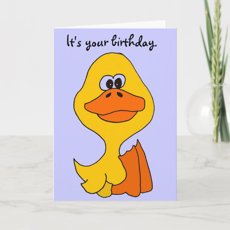 BF- Just Ducky Birthday Card | Zazzle