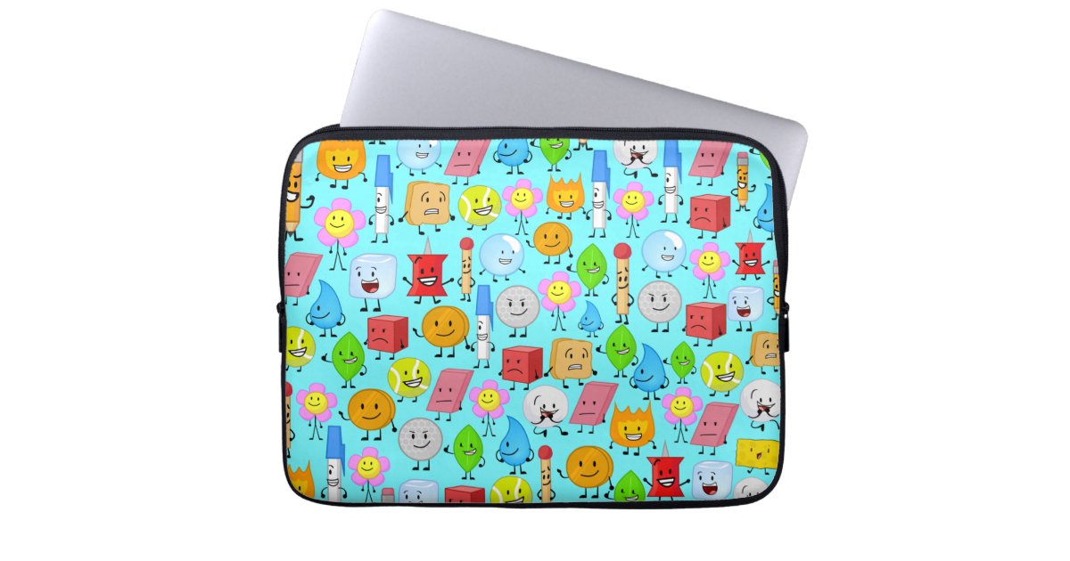 bfdi pattern laptop sleeve | Zazzle