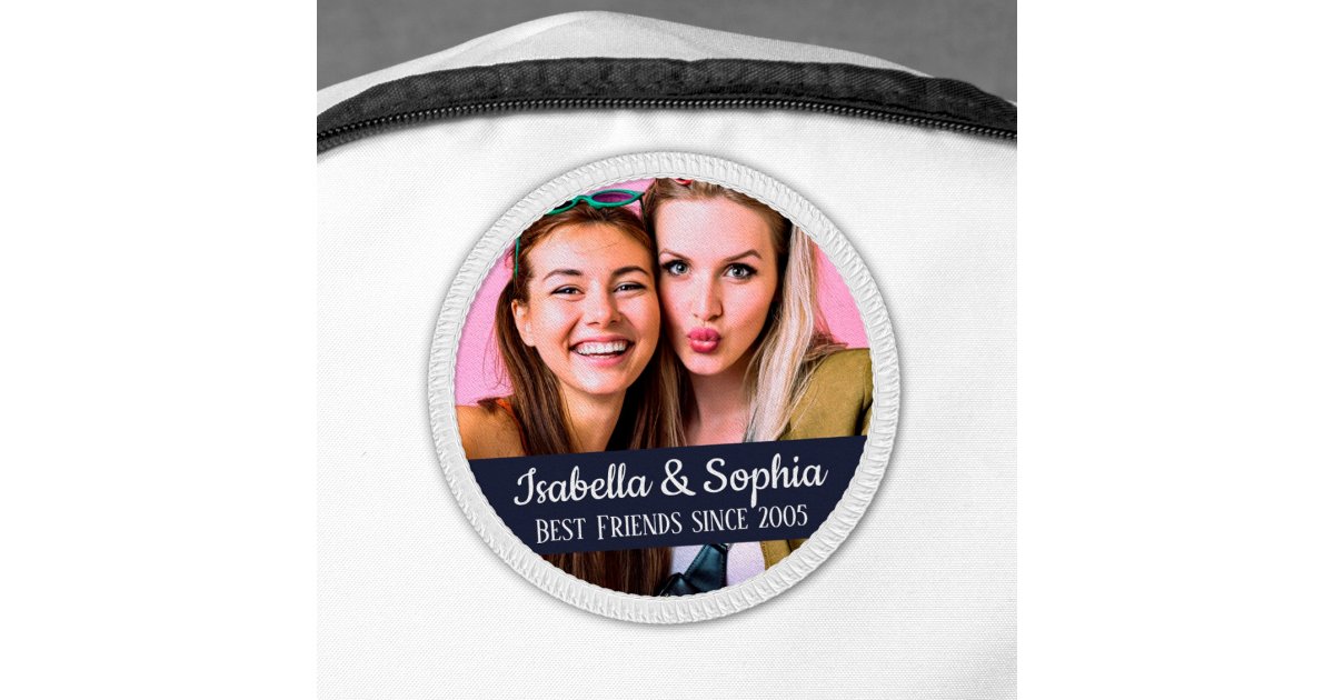BFF Best Friend Since with picture modern trendy Patch | Zazzle
