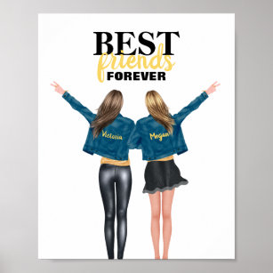 Bff Best Friends Forever Posters & Prints | Zazzle