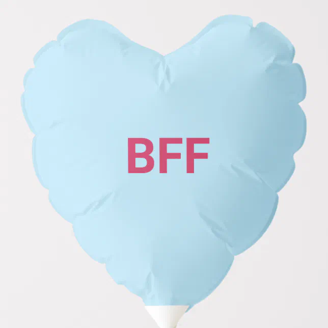 BFF blue fun cute friend Valentine's Day heart Balloon | Zazzle