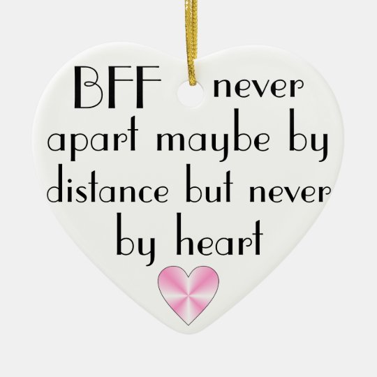 BFF by heart best friends forever Ceramic Ornament | Zazzle.com