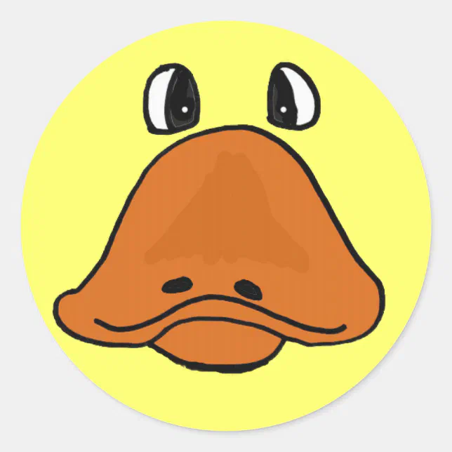 BG- Hilarious Cartoon Duck Face Sticker | Zazzle