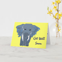 BH- Artistic Elephant Get Well Soon Card | Zazzle