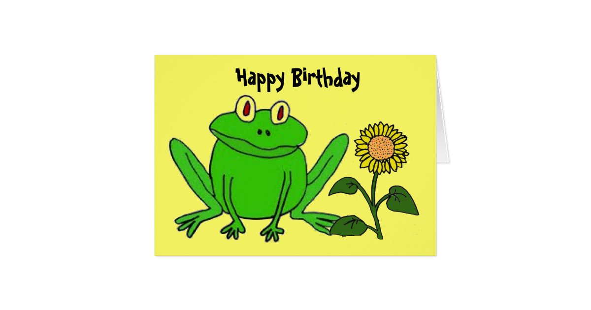 BH- Funny Frog Birthday Card | Zazzle.com