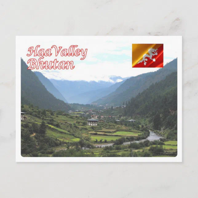 Bhutan - Haa Valley - Postcard | Zazzle