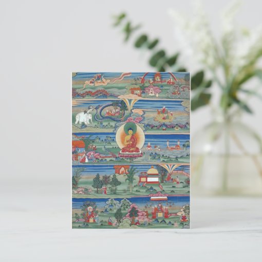 Bhutanese painted thanka of the Jataka Tales Postcard | Zazzle Bhutanese painted thanka of the Jataka Tales Postcard | Zazzle