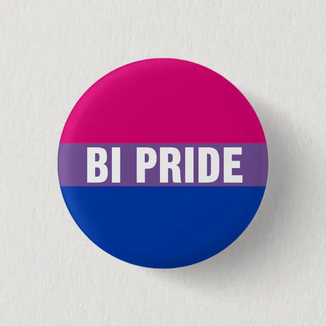 Bi Bisexual Pride Flag Button | Zazzle