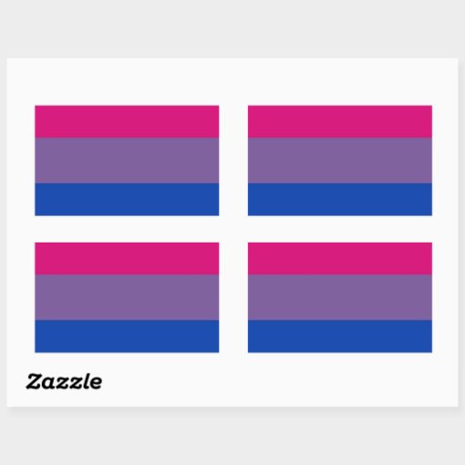 Bi Flag Flies For Bisexual Pride Rectangular Sticker | Zazzle