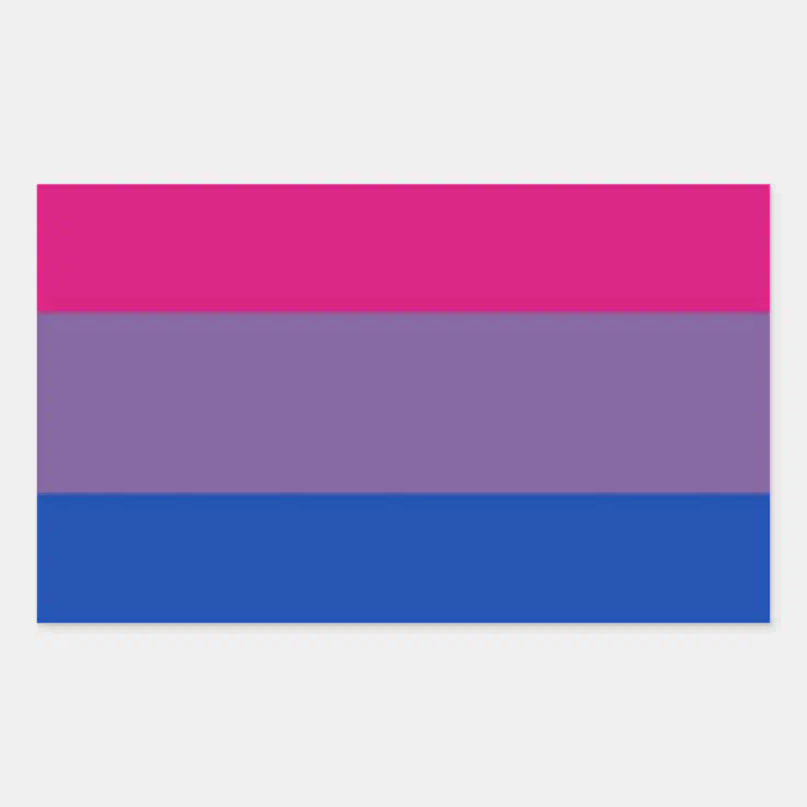 Bi Flag Flies For Bisexual Pride Rectangular Sticker | Zazzle
