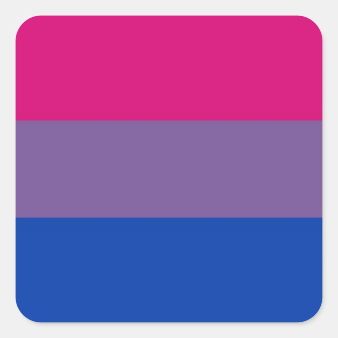 Bi Flag Flies For Bisexual Pride Square Sticker | Zazzle