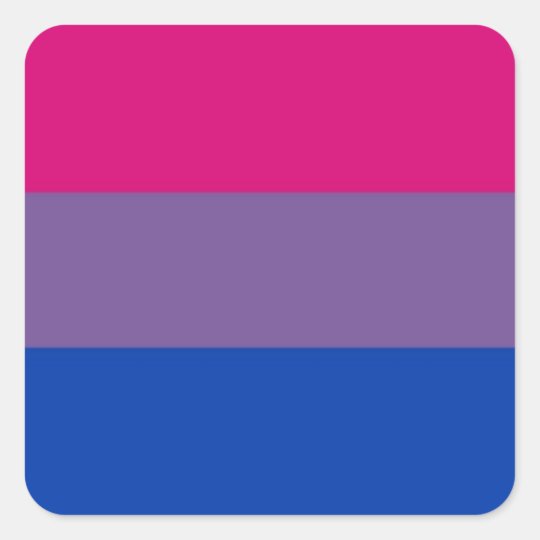 Bi Flag Flies For Bisexual Pride Square Sticker | Zazzle.com