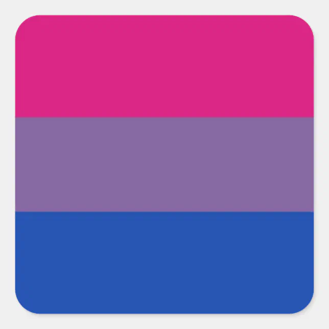 Bi Flag Flies For Bisexual Pride Square Sticker | Zazzle