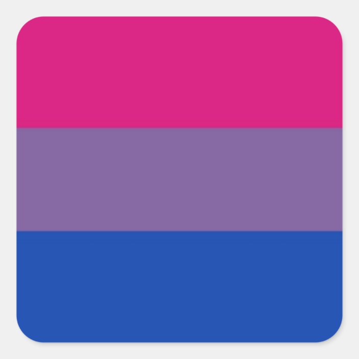 Bi Flag Flies For Bisexual Pride Square Sticker | Zazzle.com
